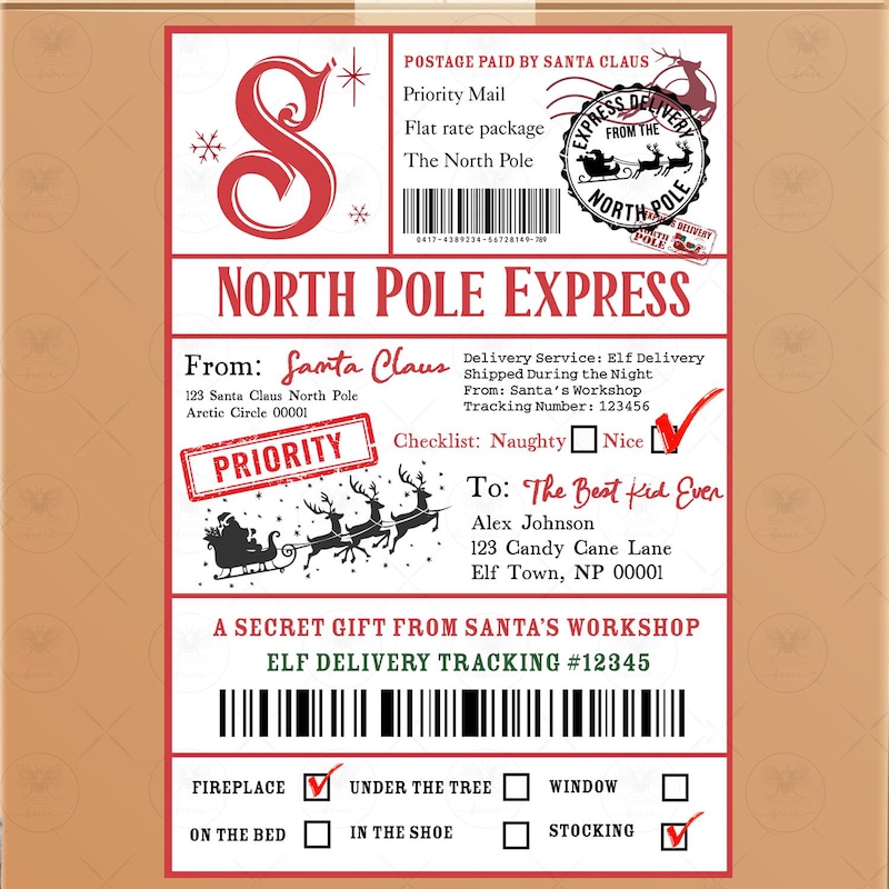 North Pole Mail - Etsy