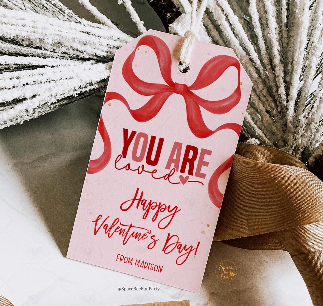 Valentine's Day Gift Tag Editable Happy Valentine's Day Gift Tags You ...