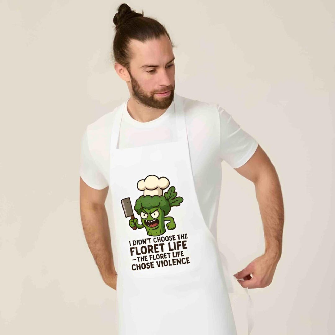 Unhinged Broccoli Chef Apron – Funny Veggie Pun Kitchen Wear - Etsy