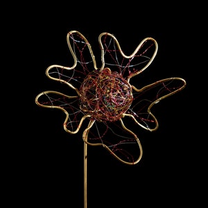 Sunflower Art Home Decor, Wire Sculpture Metal Daisy Gift, Contemporary ...