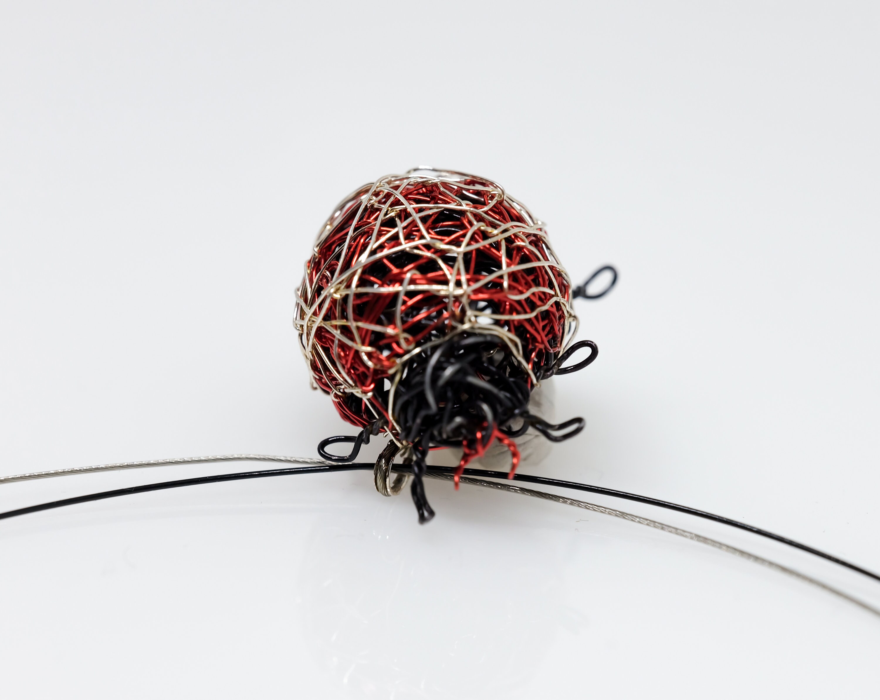 Collier art coccinelle insolite, collier coccinelle en argent, collier ...