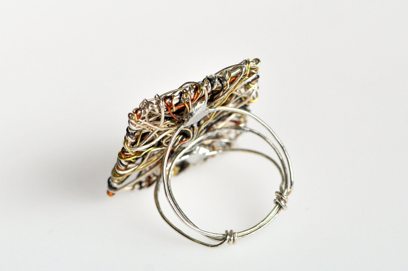 Square Ring Wire Ring Silver Ring Contemporary Jewelry Statement Ring ...