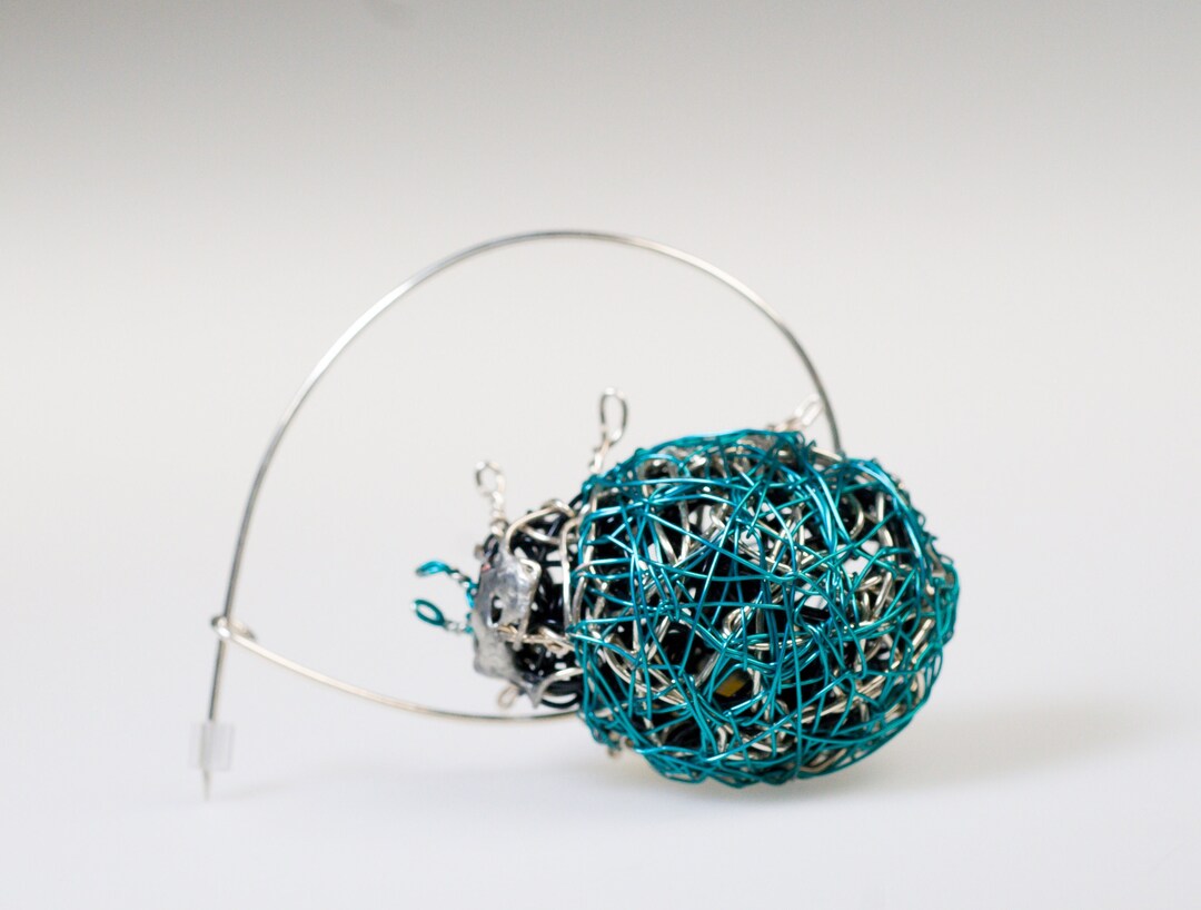 Ladybug Brooch Ladybug Jewelry Ladybird Brooch Petrol Wire Art ...