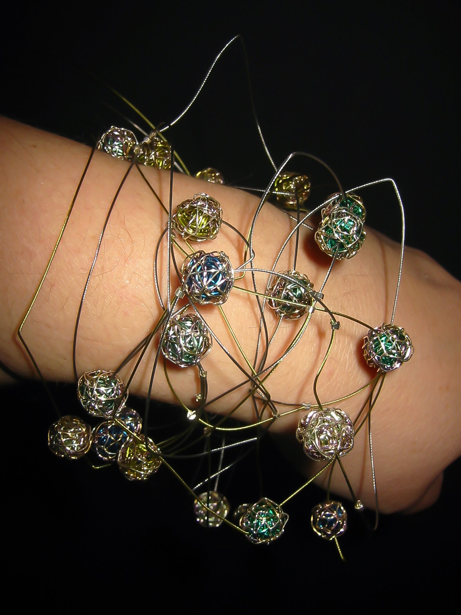 Sphere Necklace Modern, Convertible Jewelry Art Contemporary, Wire Art ...
