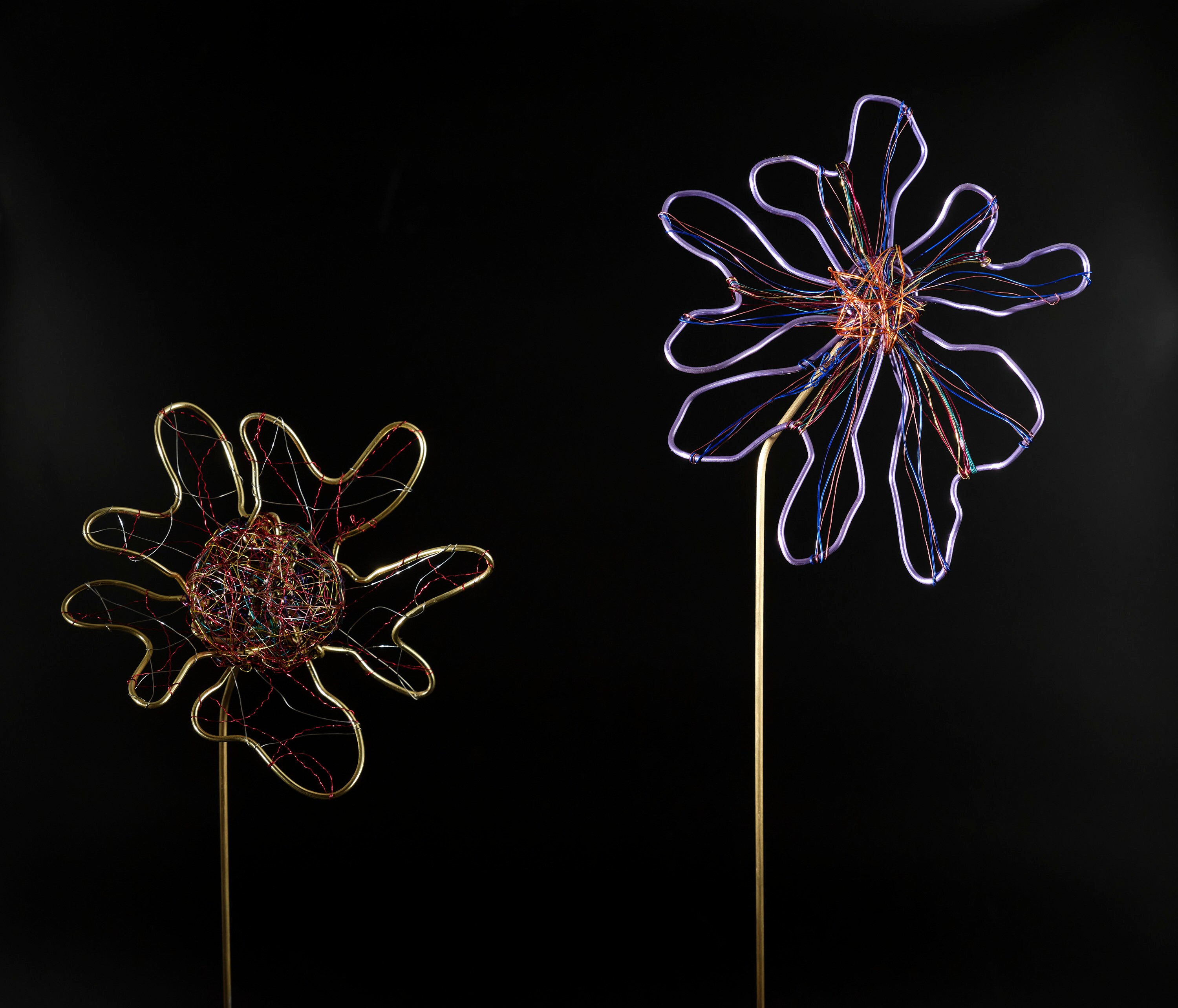 Sunflower Art Home Decor, Wire Sculpture Metal Daisy Gift, Contemporary ...