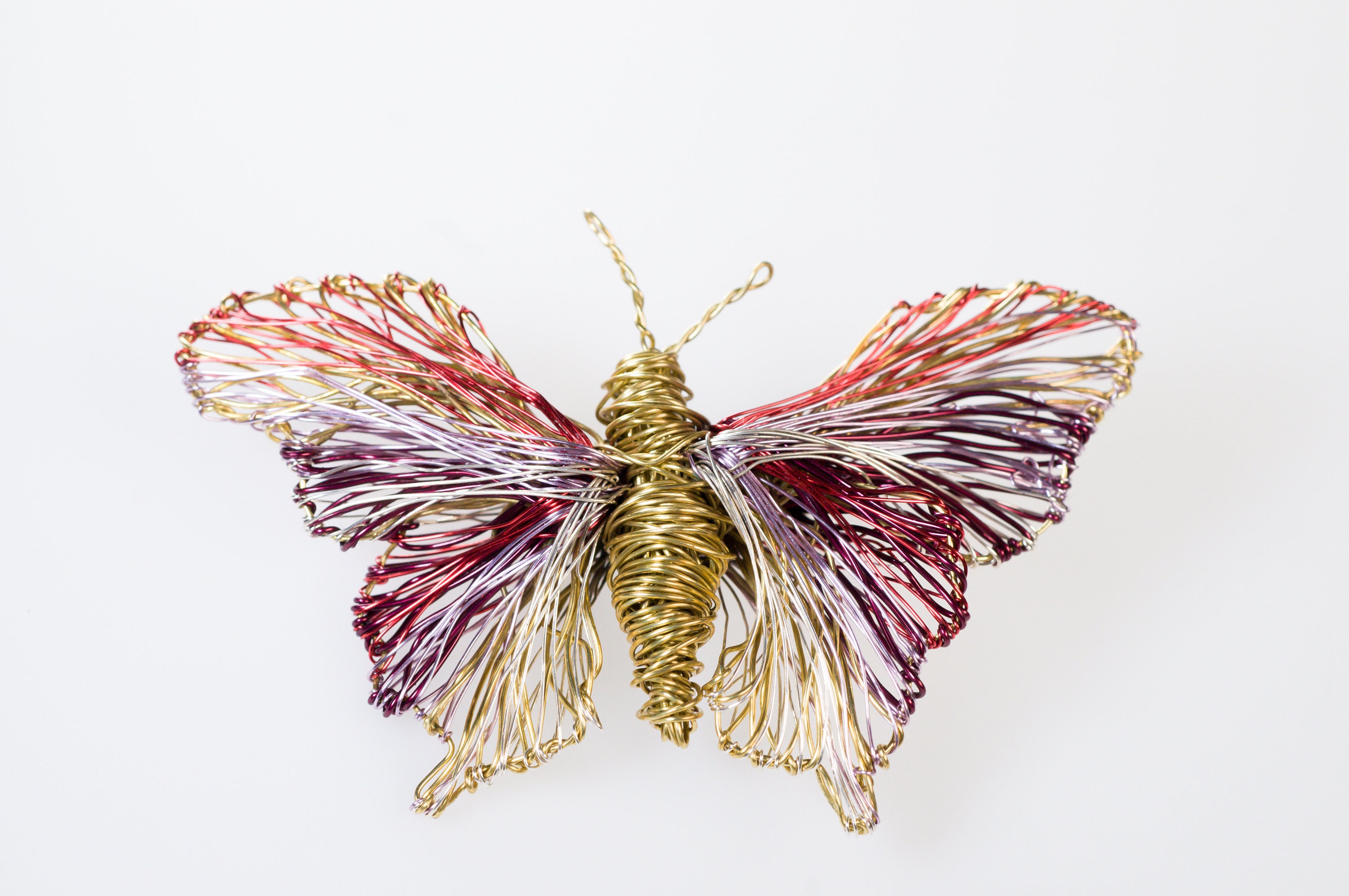 Art Butterfly Brooch Wire Butterflies Jewelry Wire Sculpture - Etsy