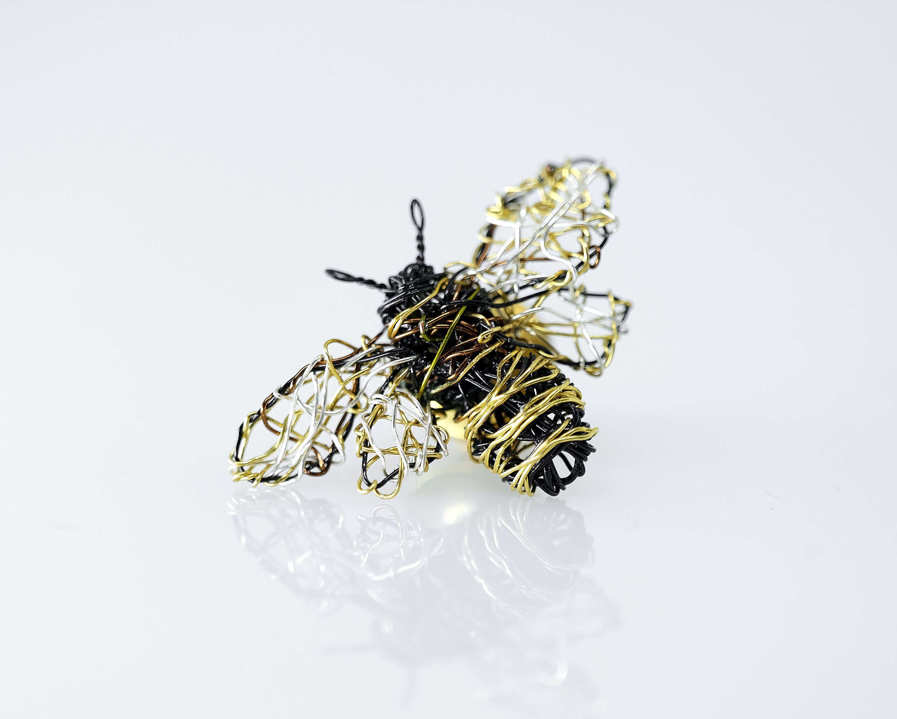 Bee Sculpture Wire Art Jewelry Honey Bee Brooch Modern - Etsy Australia