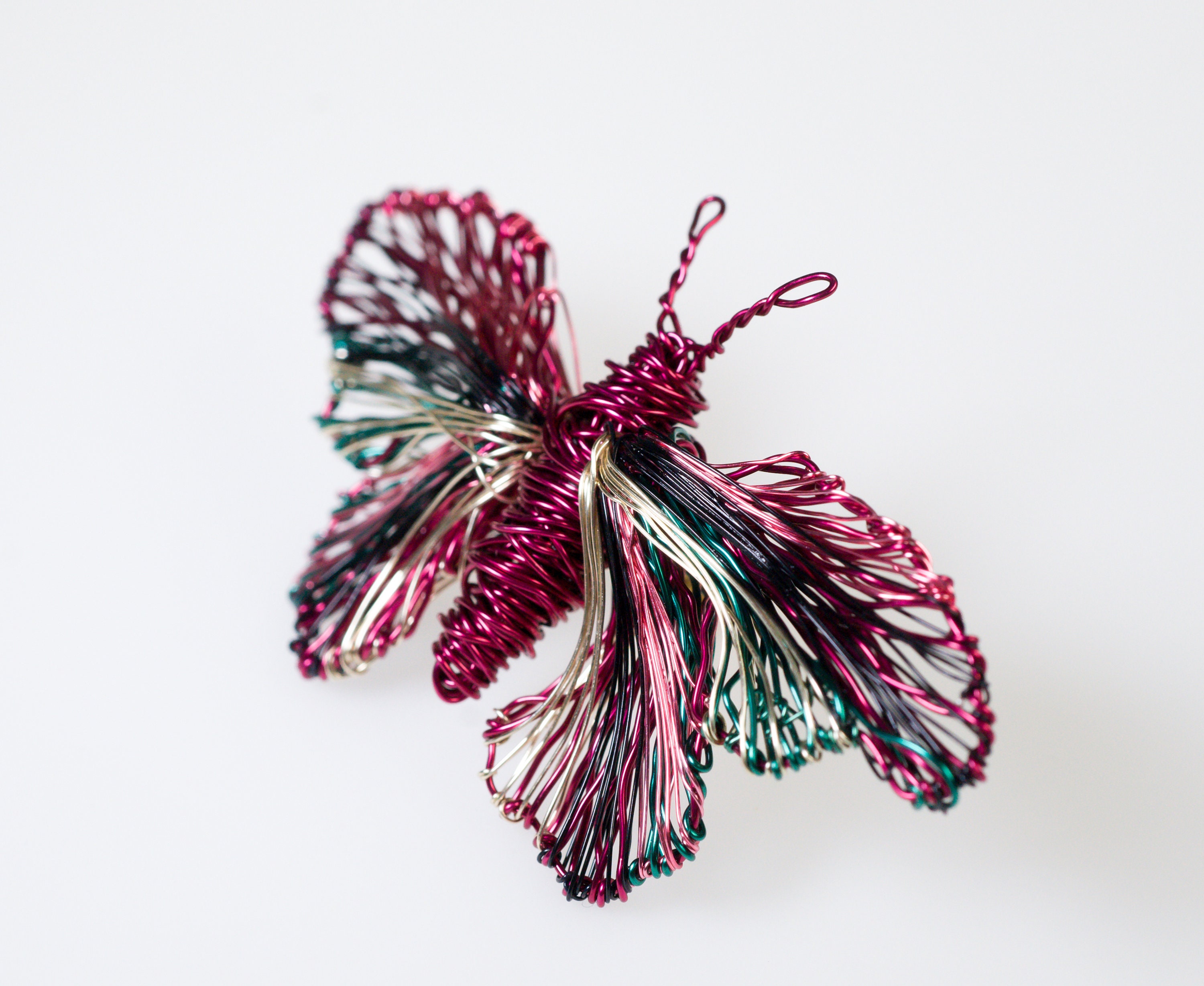 Wire Butterfly Brooch Art, Wired Sculpture, Unique Butterfly Gifts ...