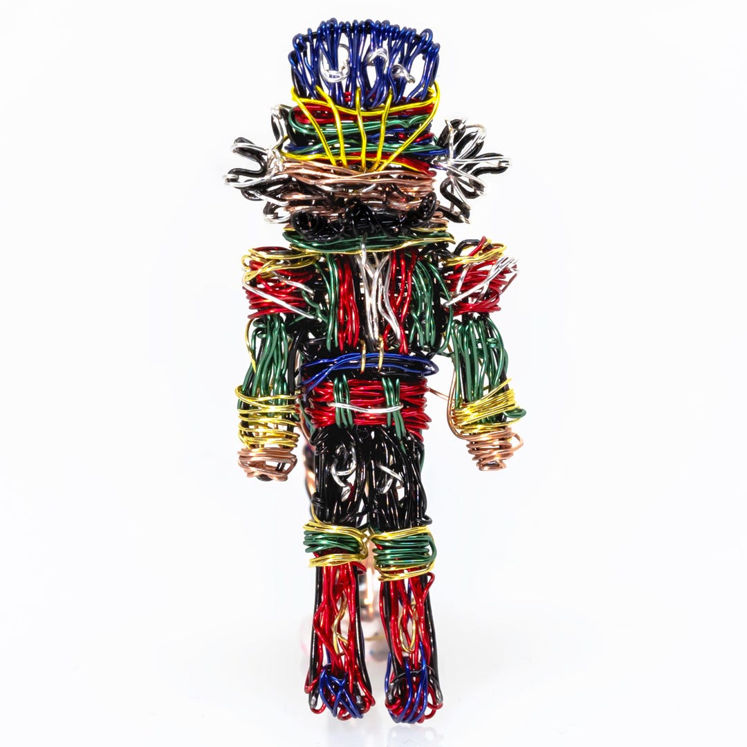 Wire Nutcracker Necklace · Handmade Wearable Art · Mini Figure Pendant ...