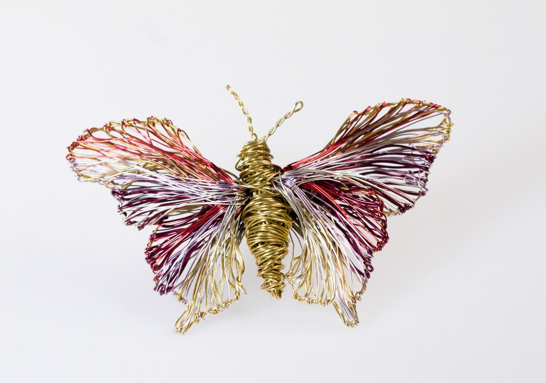 Art Butterfly Brooch Wire Butterflies Jewelry Wire Sculpture - Etsy