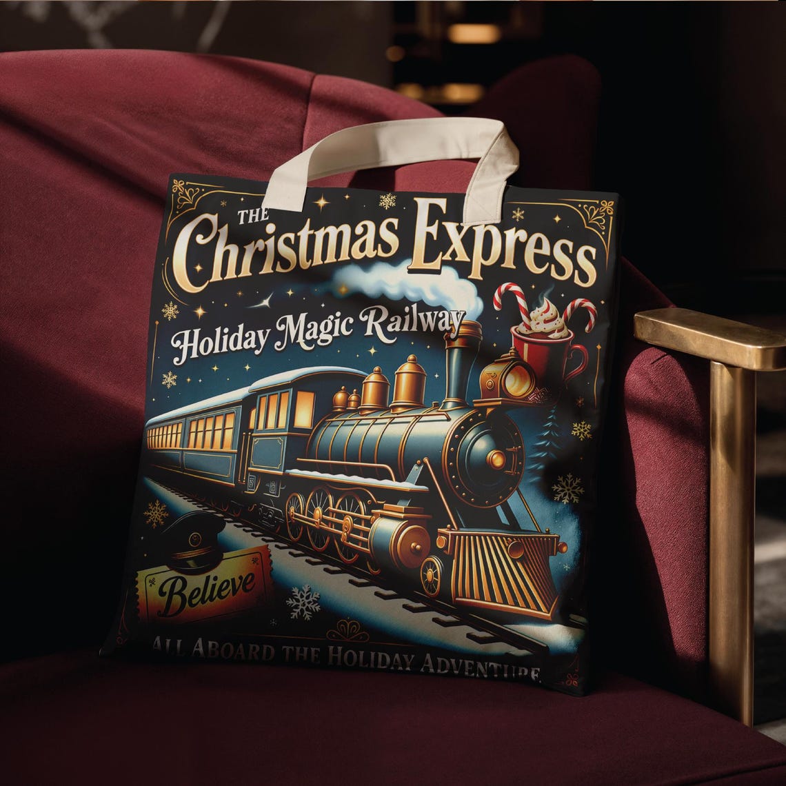 Polar Express PNG, Retro Christmas Train Clipart, 90s Holiday Movie ...