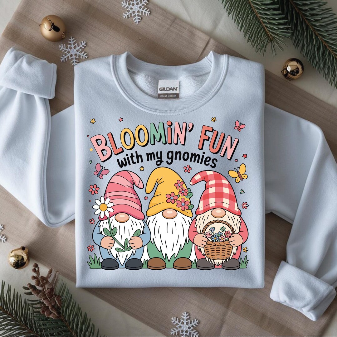 Spring Garden Gnomes PNG, Bloomin' Gnomies Digital Design (digital ...