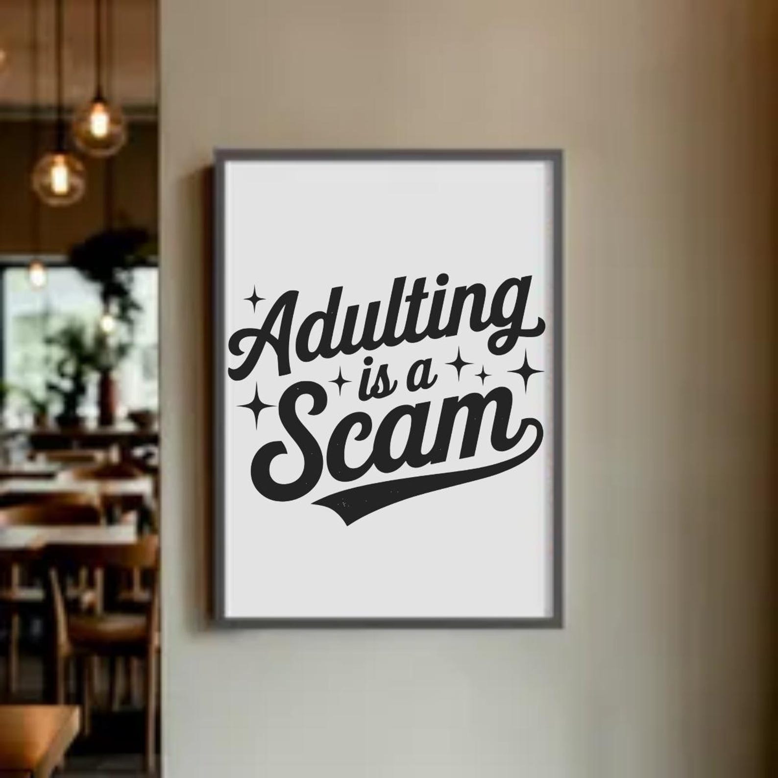 Adulting is a Scam SVG PNG Funny Quote Sublimation Design, Sarcastic ...