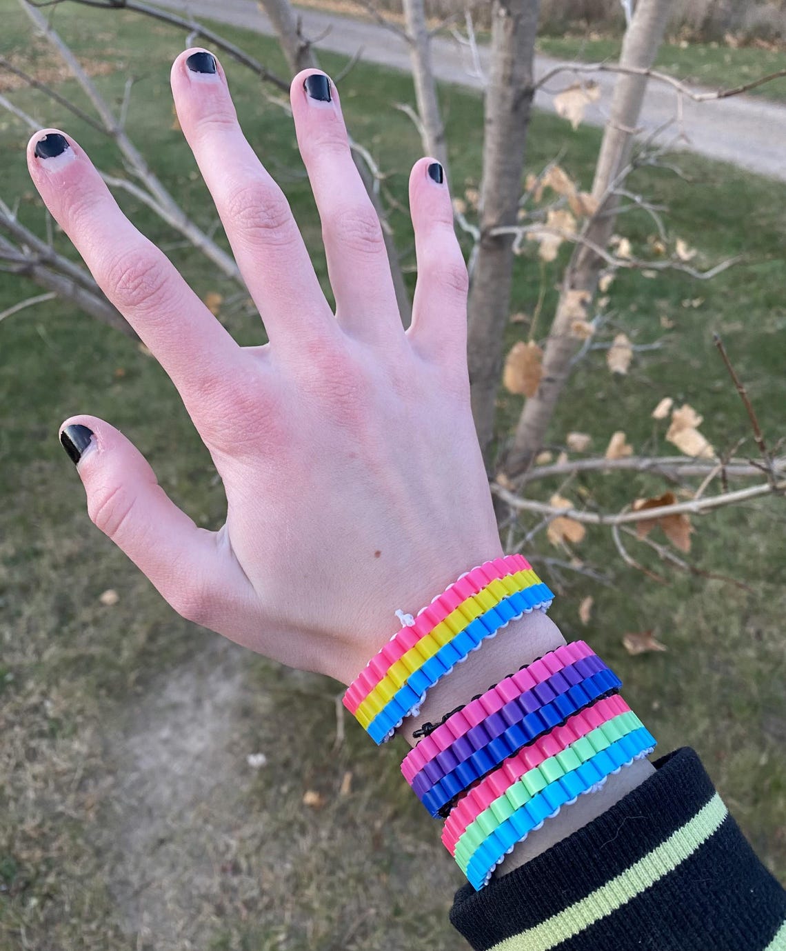 Pride Flag Perler Bead Elastic Cord Kandi Peyote Cuffs - Etsy