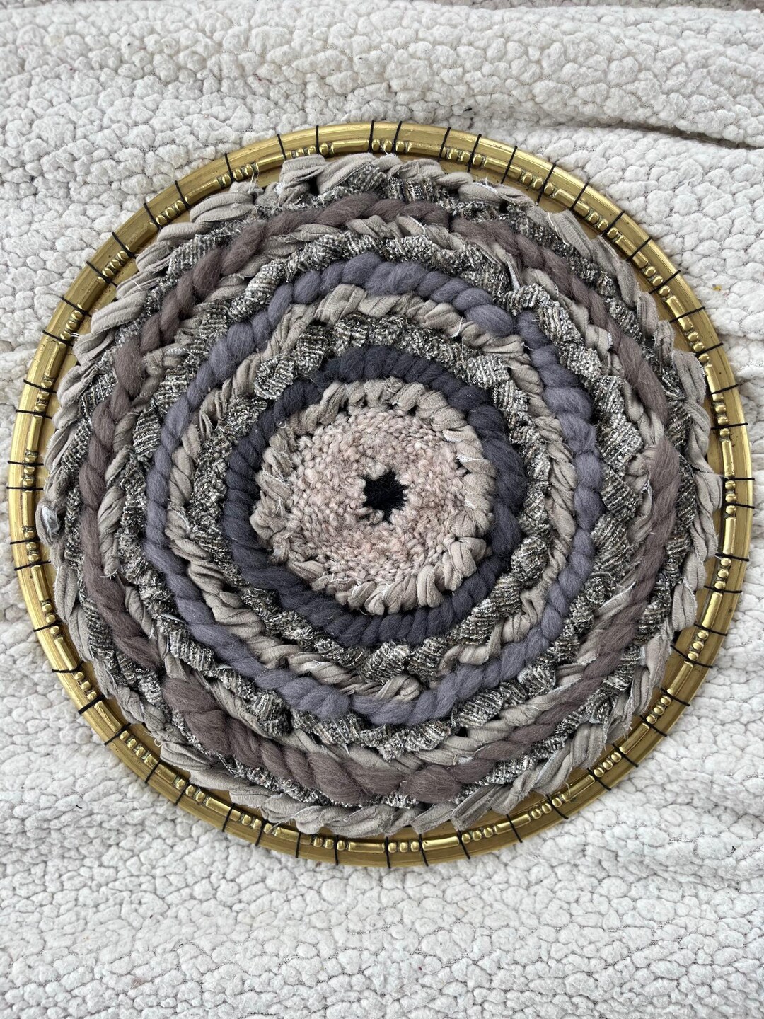 Handmade Weaving "core Memory" - Circular Artwork - Round Fiber Art - Etsy