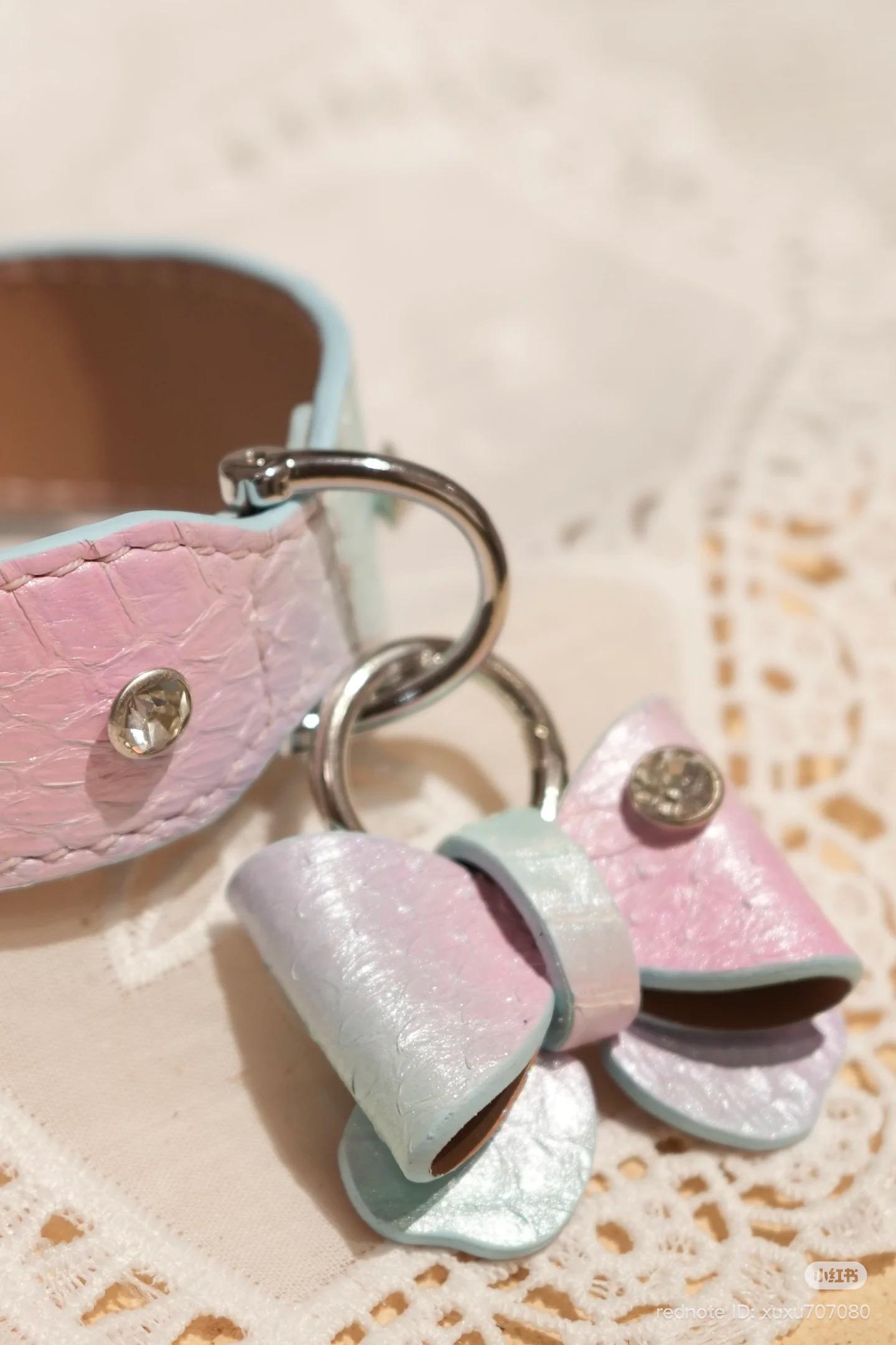 Blinged Out Leather Bow Dog Collar - Handcrafted Leather With ...