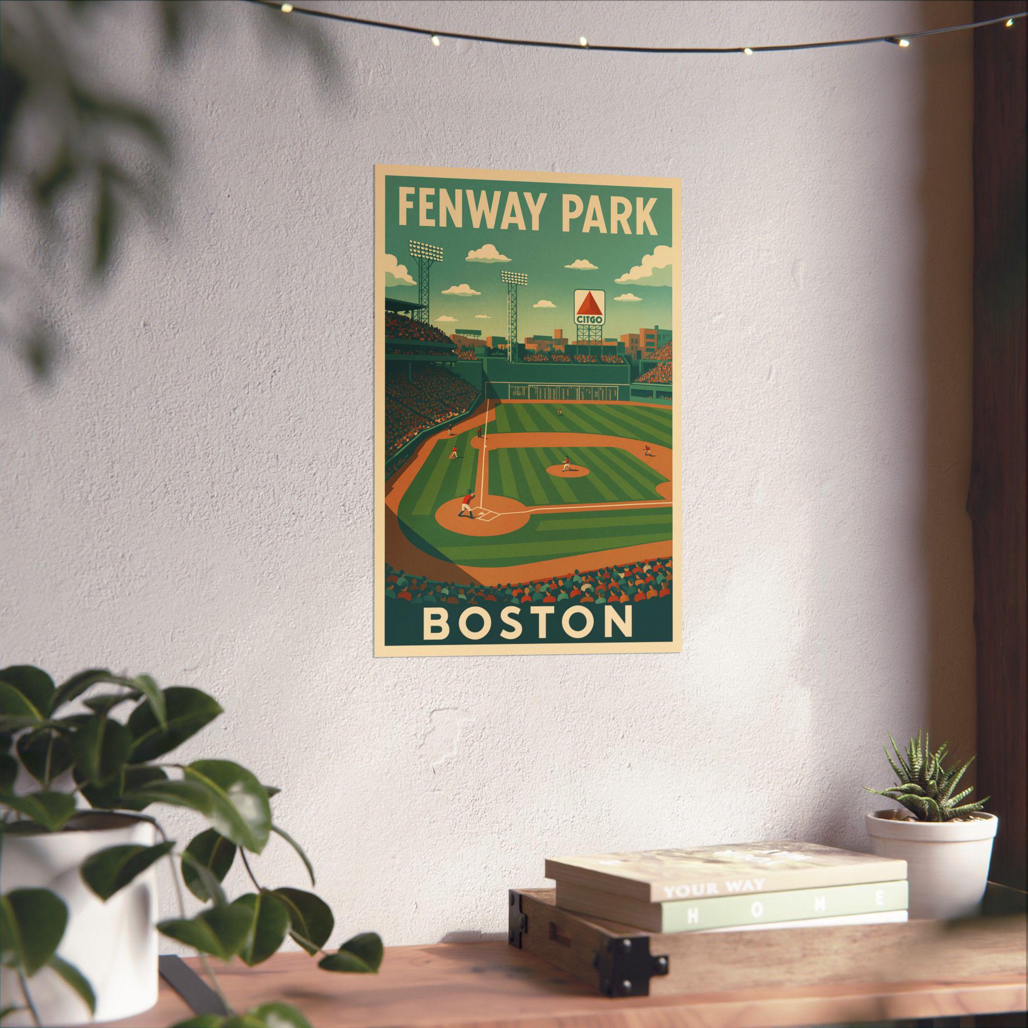 Vintage Fenway Park Matte Vertical Posters, Retro Travel Wall Art Print ...