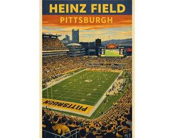 Heinz Field Poster | Pittsburgh Steelers Stadium Print | Vintage ...