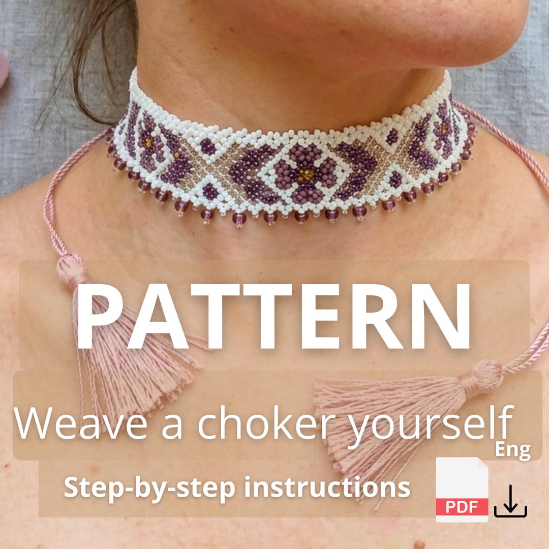 Pattern Handmade Beaded Choker Jewelry Necklaces Meditation Yoga Easy ...