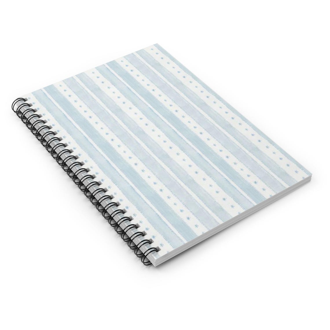 Blue Watercolor Stripe Spiral Notebook | Ruled Journal - Etsy