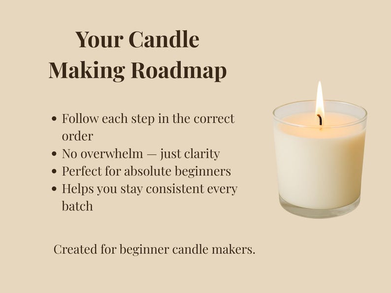 Step-by-step Candle Making Checklist, Beginner Guide, Printable and ...