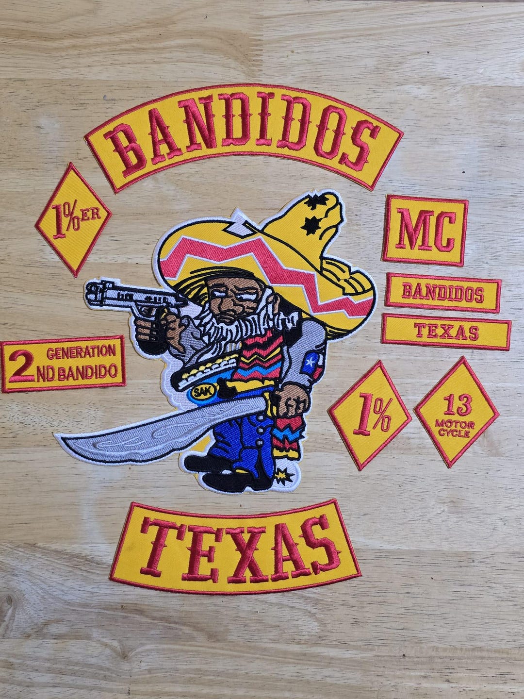 Bandidos Mc No Mercy Nomad Texas and Worldwide 1% 666 Embroidery Patch ...