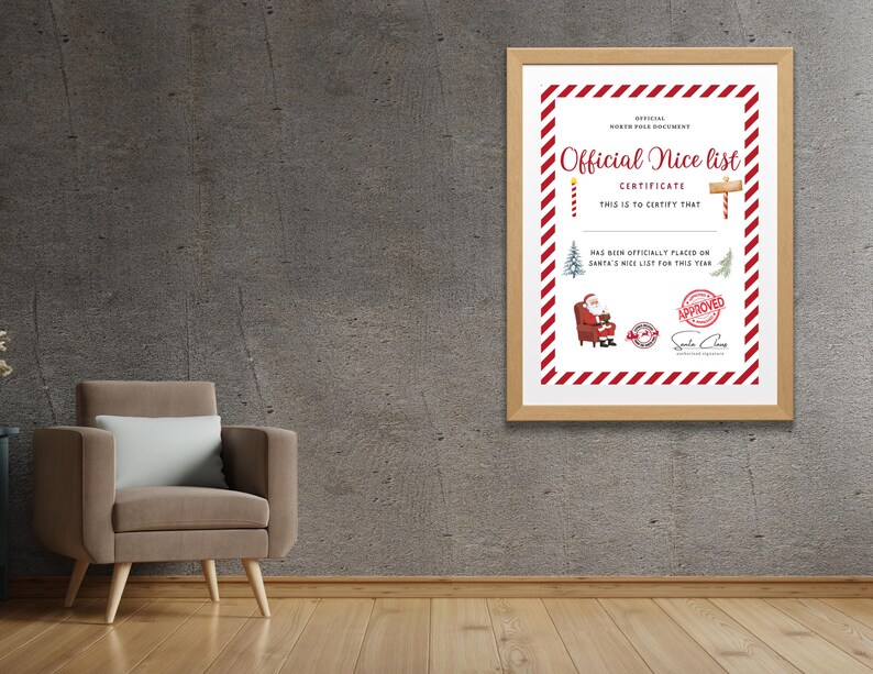 Santa Letter Kit Printable – Dear Santa, Nice List Certificate, North ...