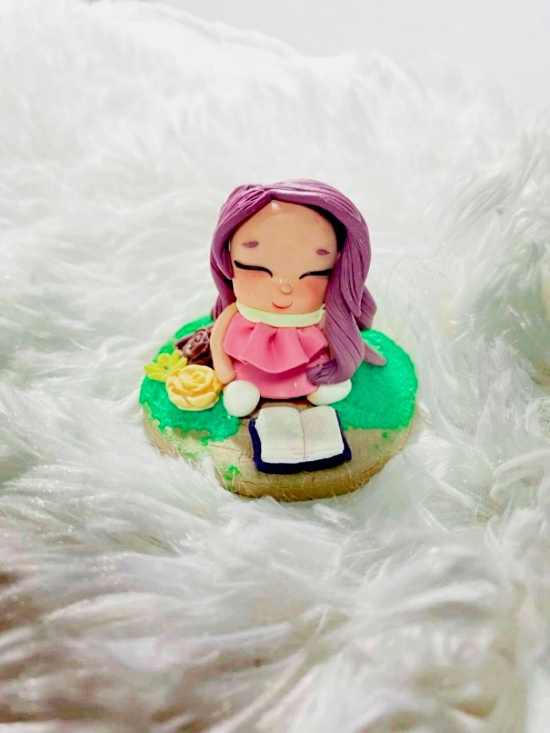 Handmade Clay Figurine – Girl Reading, Book Lover Gift - Etsy