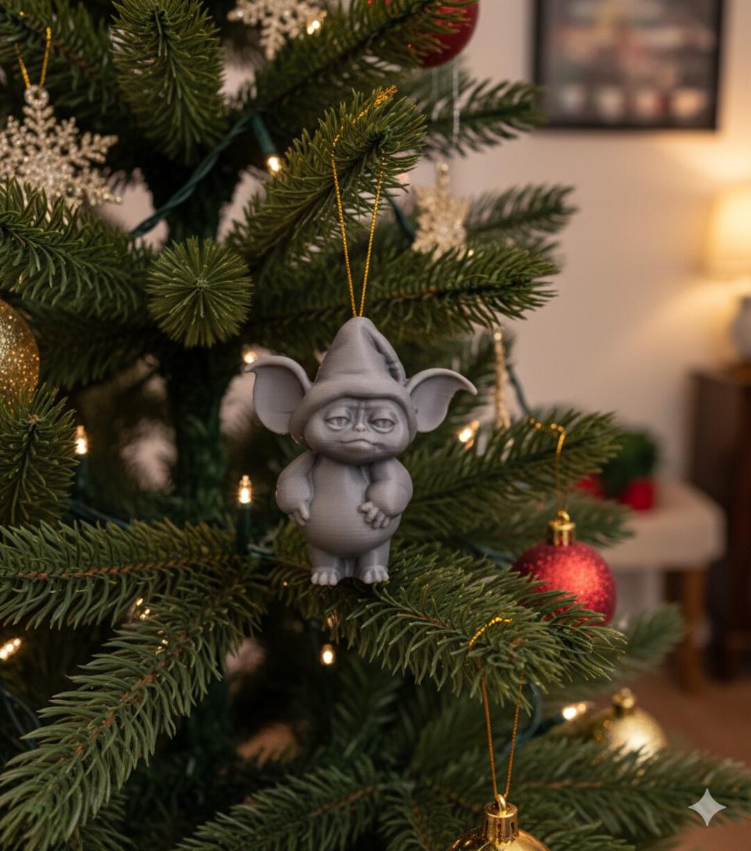 Gremlins - Gizmo 3D Printed Christmas Tree Ornament - Etsy