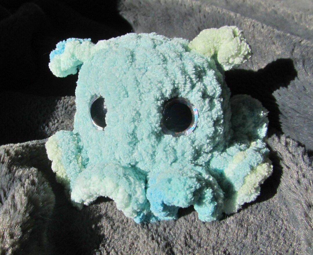 Dumbo Octopus Plush, Blue Green Blanket Yarn Stuffed Animal - Etsy