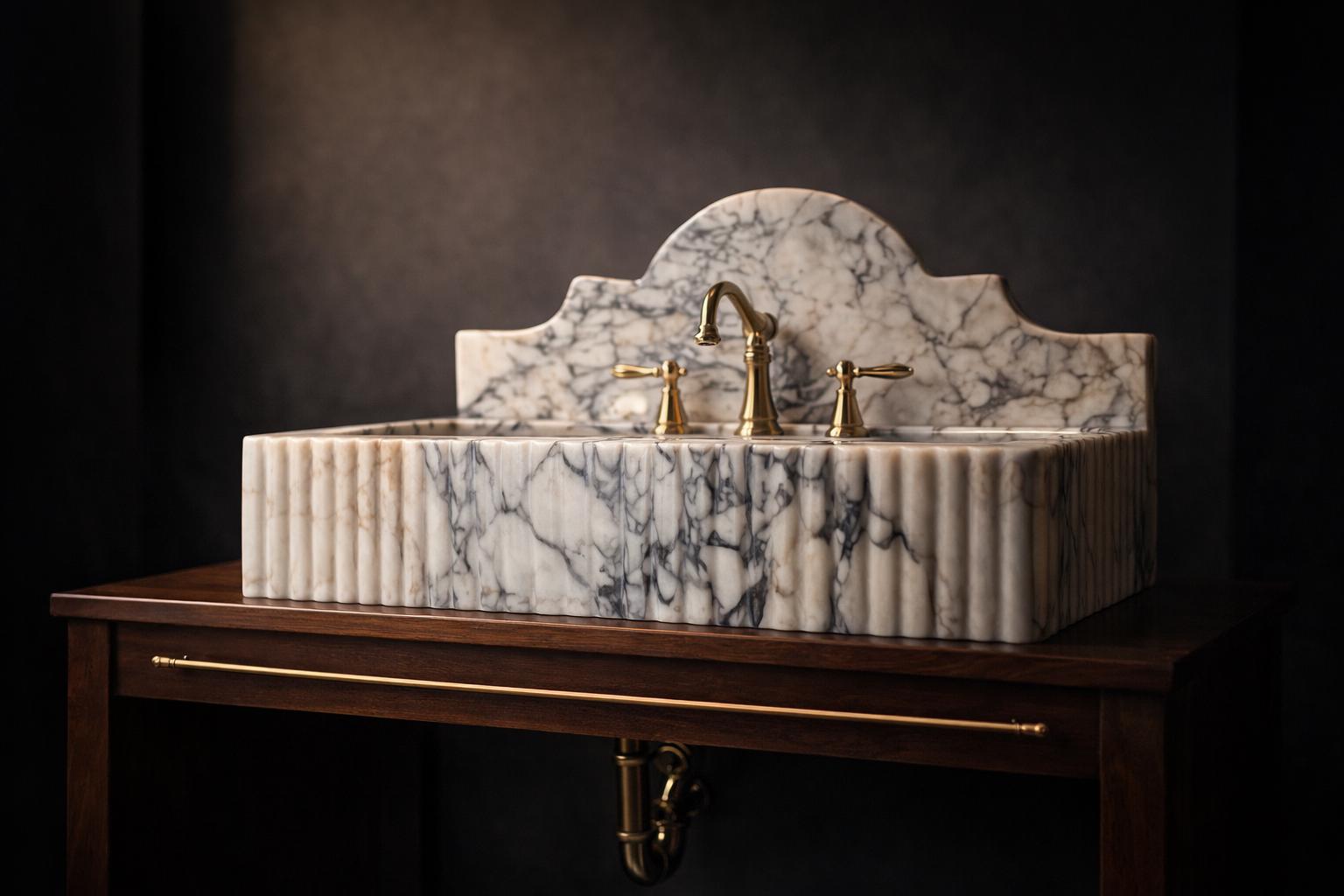 Calacatta Viola Marble Sink Luxury Bathroom Vanity Handmade Stone Basin ...