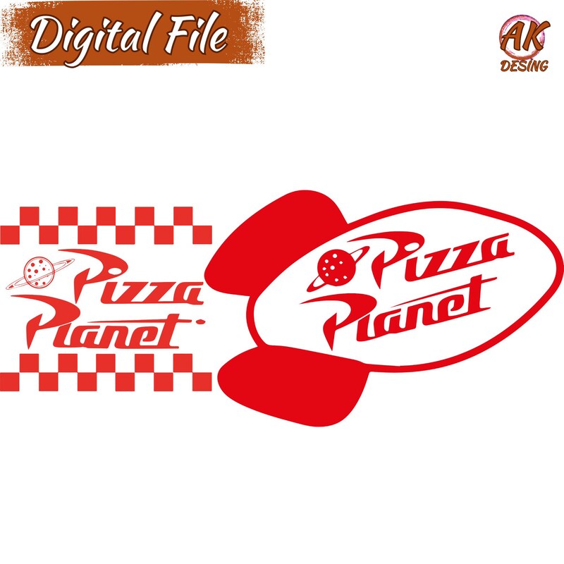 Pizza Planet Logo - Etsy