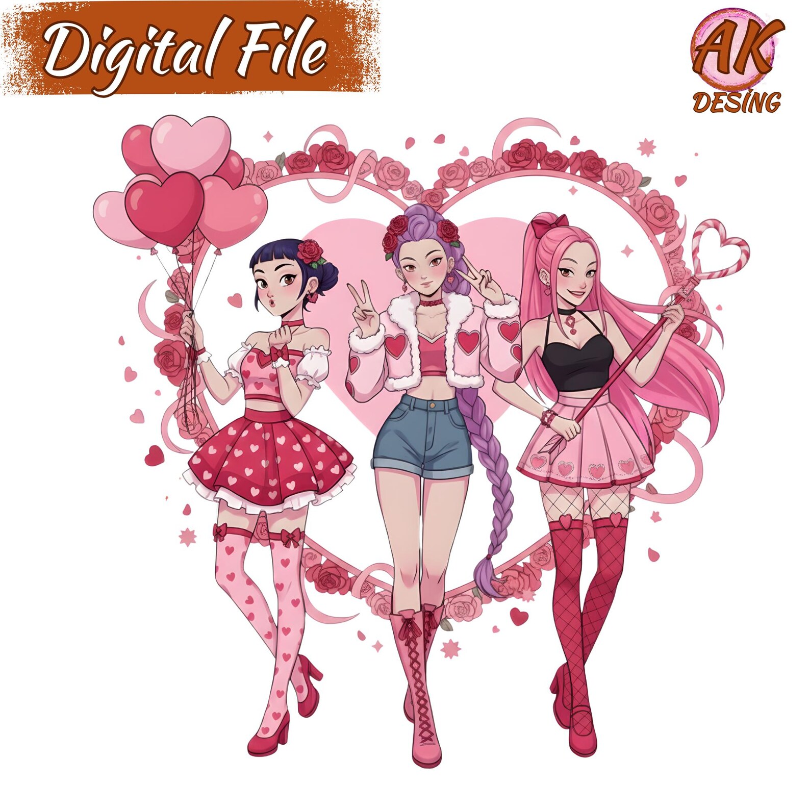 Kpop Huntrix Png,valentine Saja Girls Png,demon Hunter Png,kpop Huntrix ...