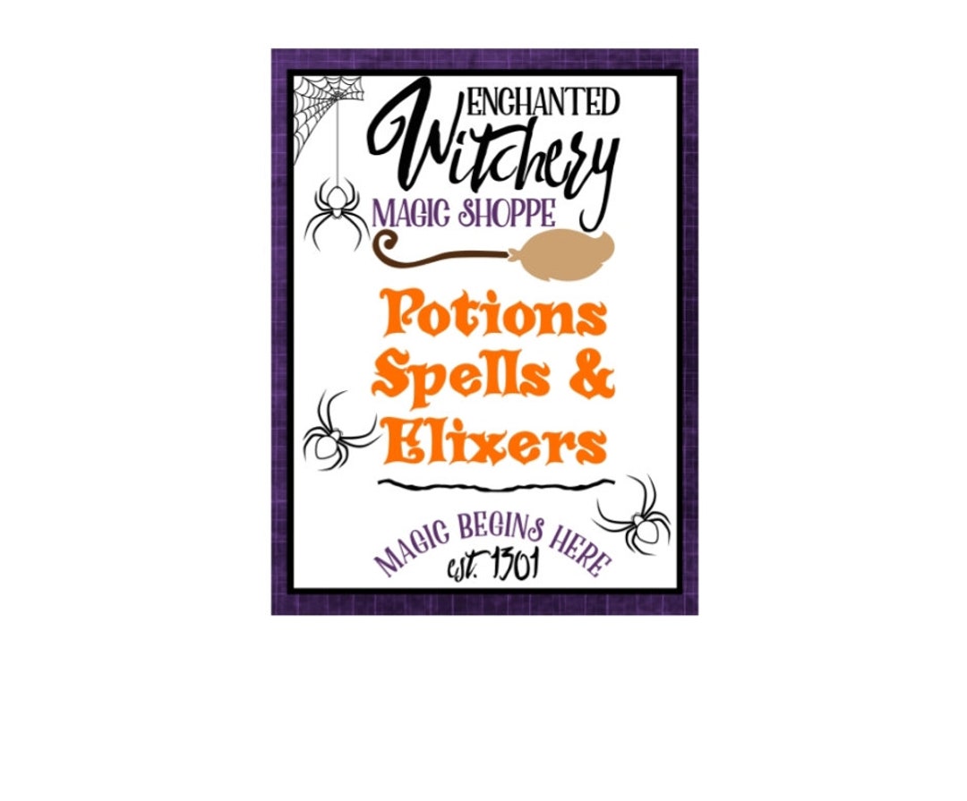 6 X 8 Enchanted Witchery Magic Shoppe Sign/ Halloween - Etsy