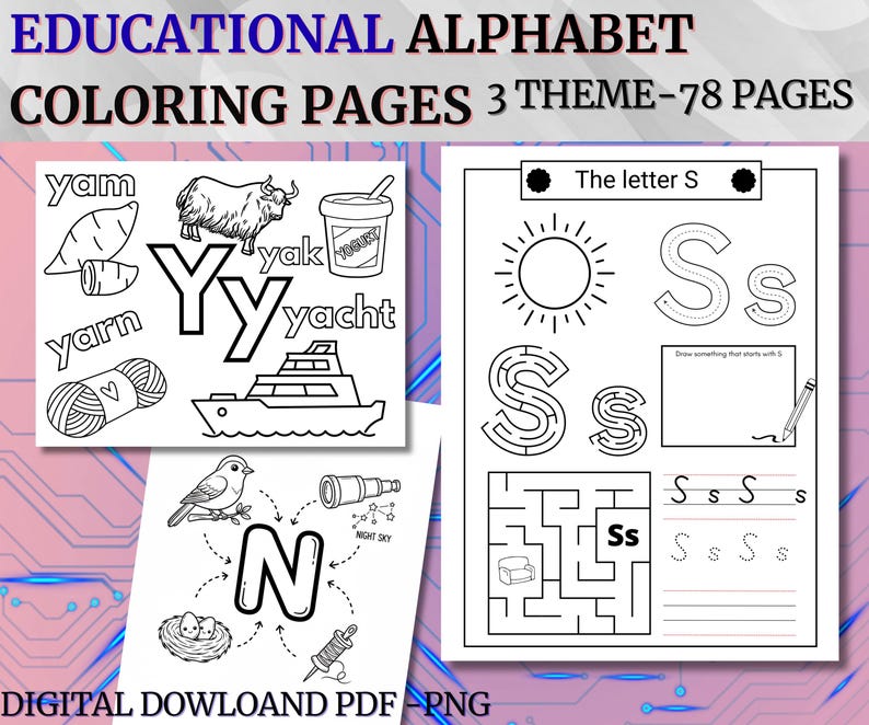 Alphabet Coloring Pages for Kids | Educational ABC Worksheets ...