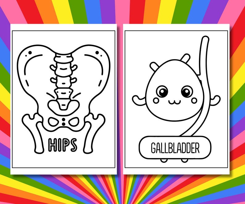 Human Body Organs Coloring Pages | Educational Anatomy Worksheets for ...