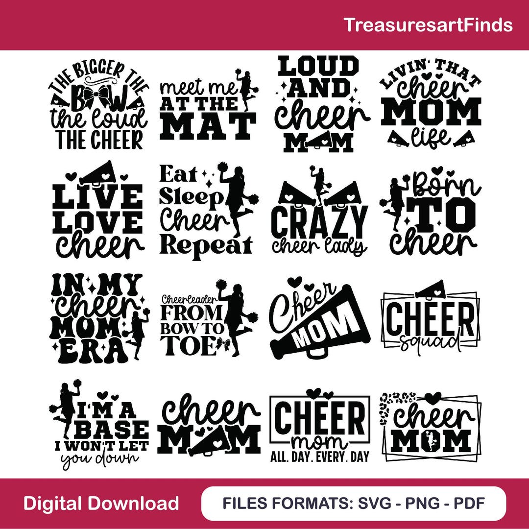 Cheerleader Svg Bundle, Cheer Svg, Cheerleader Clipart,cheerleading Svg ...
