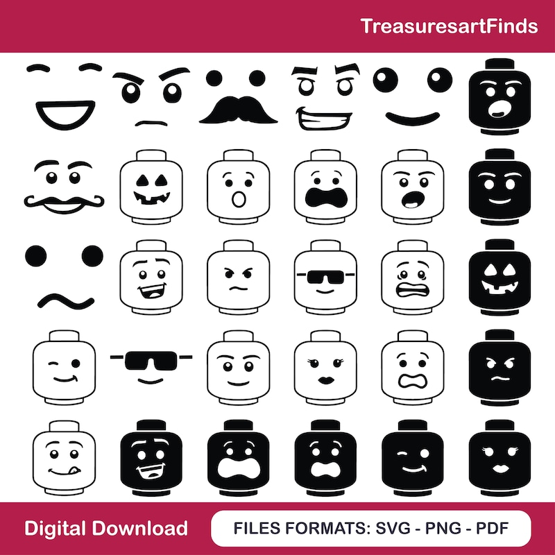 Roblox Face Template - Etsy