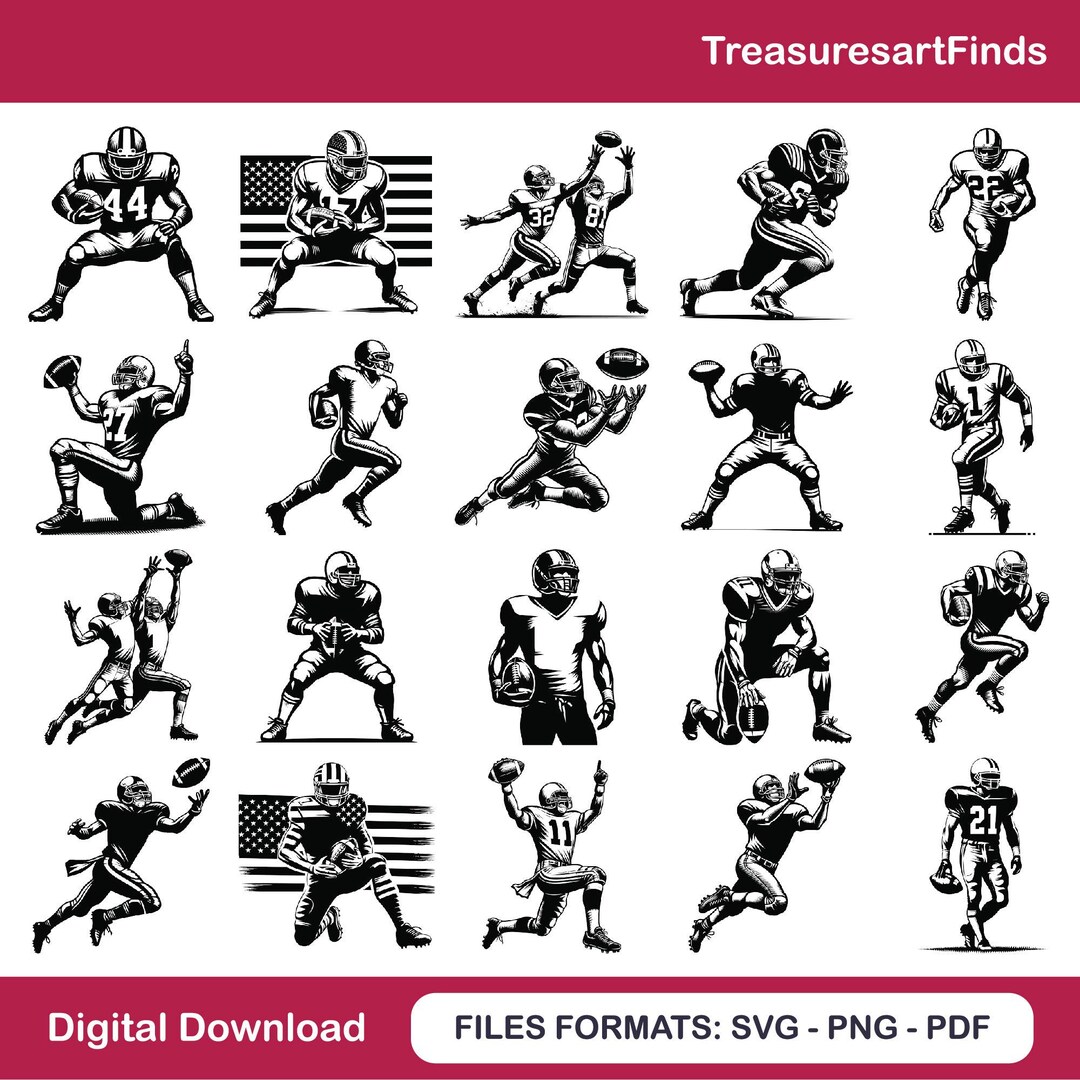 Custom Football Player Svg, Football Svg, Football Player Svg, Football ...