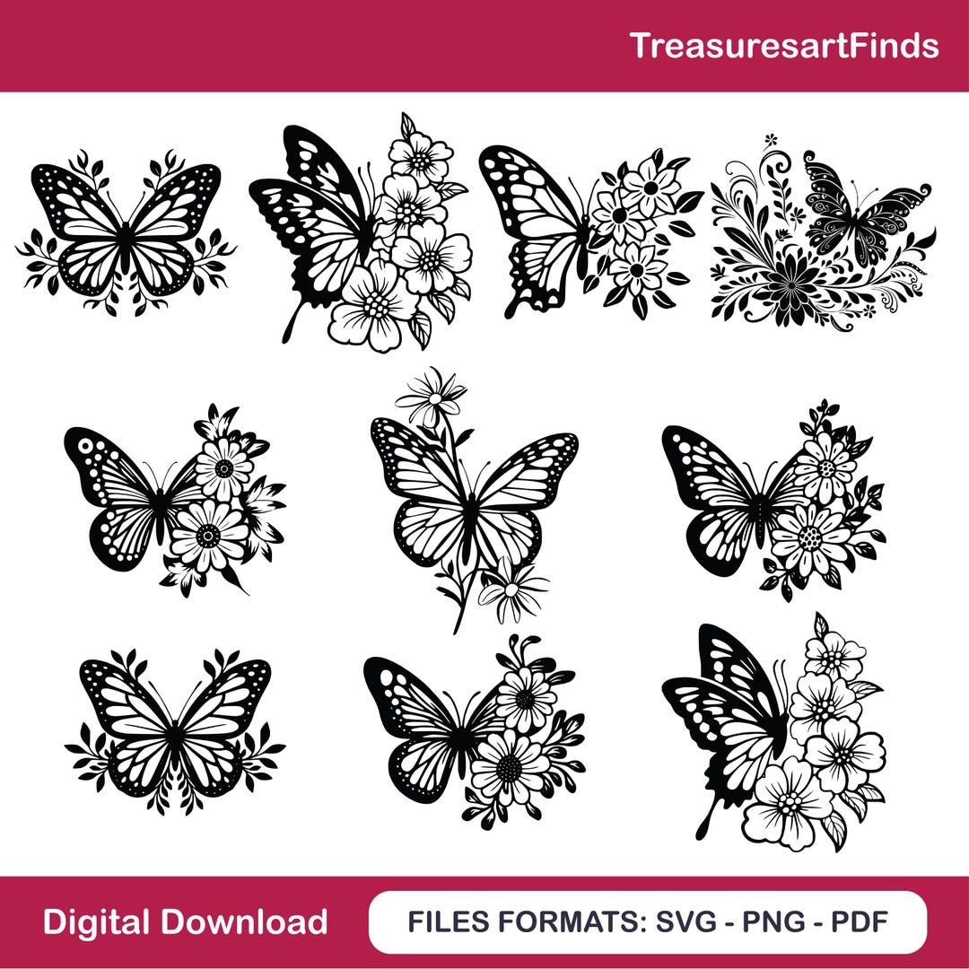 Butterfly SVG Bundle, Butterfly Cut Files, Butterfly SVG Files for ...