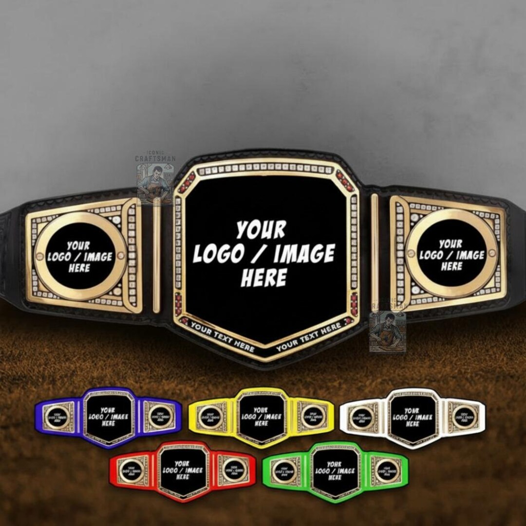 Custom Champion Title Belt Replica | Personalized Plates Logo ...