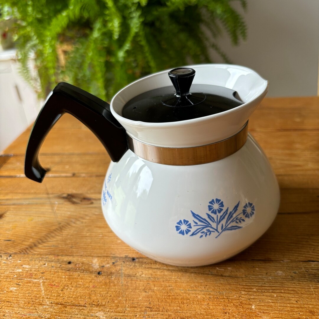 Corning Ware 3-cup Teapot, Blue Cornflower Kettle. Blue and White. - Etsy