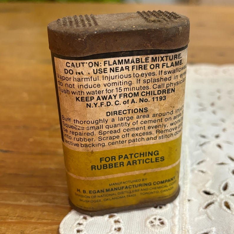 Vintage Camel Tube Tire Rubber Repair Kit, for Patching Rubber Articles ...