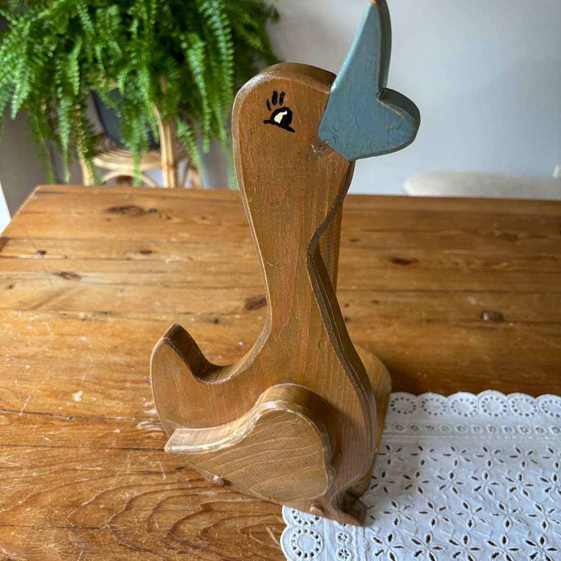 Goose Paper Towel Holder, Vintage Solid Wood Cut Out Goose, Duck Paper ...