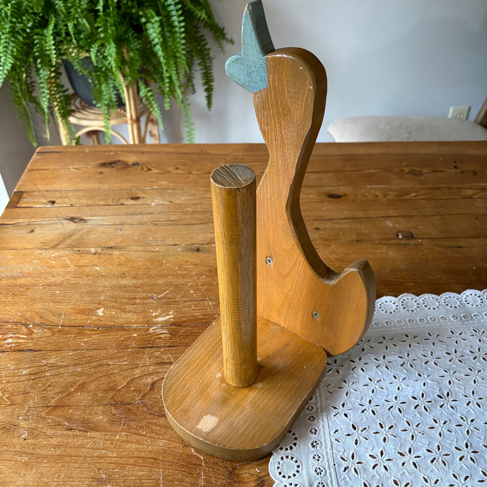 Goose Paper Towel Holder, Vintage Solid Wood Cut Out Goose, Duck Paper ...