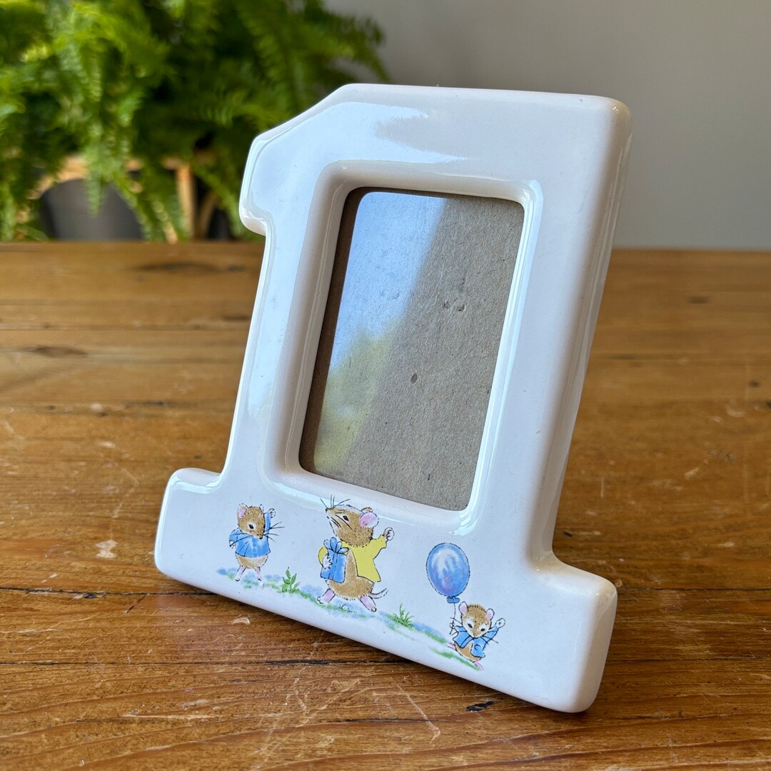 Mousykins Photo Frame, number One Shaped Photo Frame, Hold 2 X 3 Photo ...
