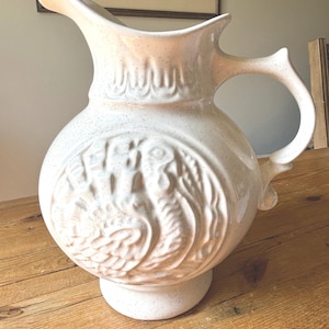 Mccoy Turkey Water Pitcher, White Ceramic Speckle. Utensils Holder ...