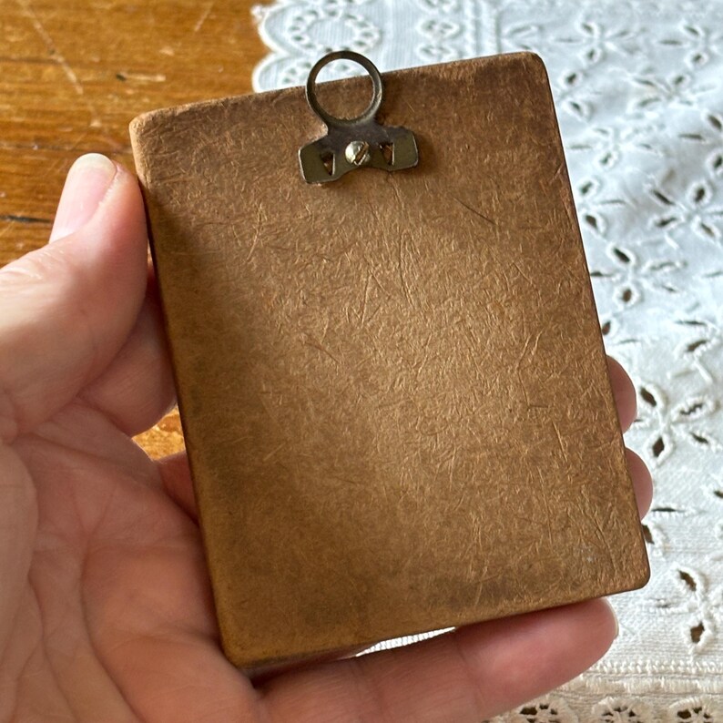 Miniature Plaque, Bluebird and Puppy Plaque, Cute Couple on Parkbench ...