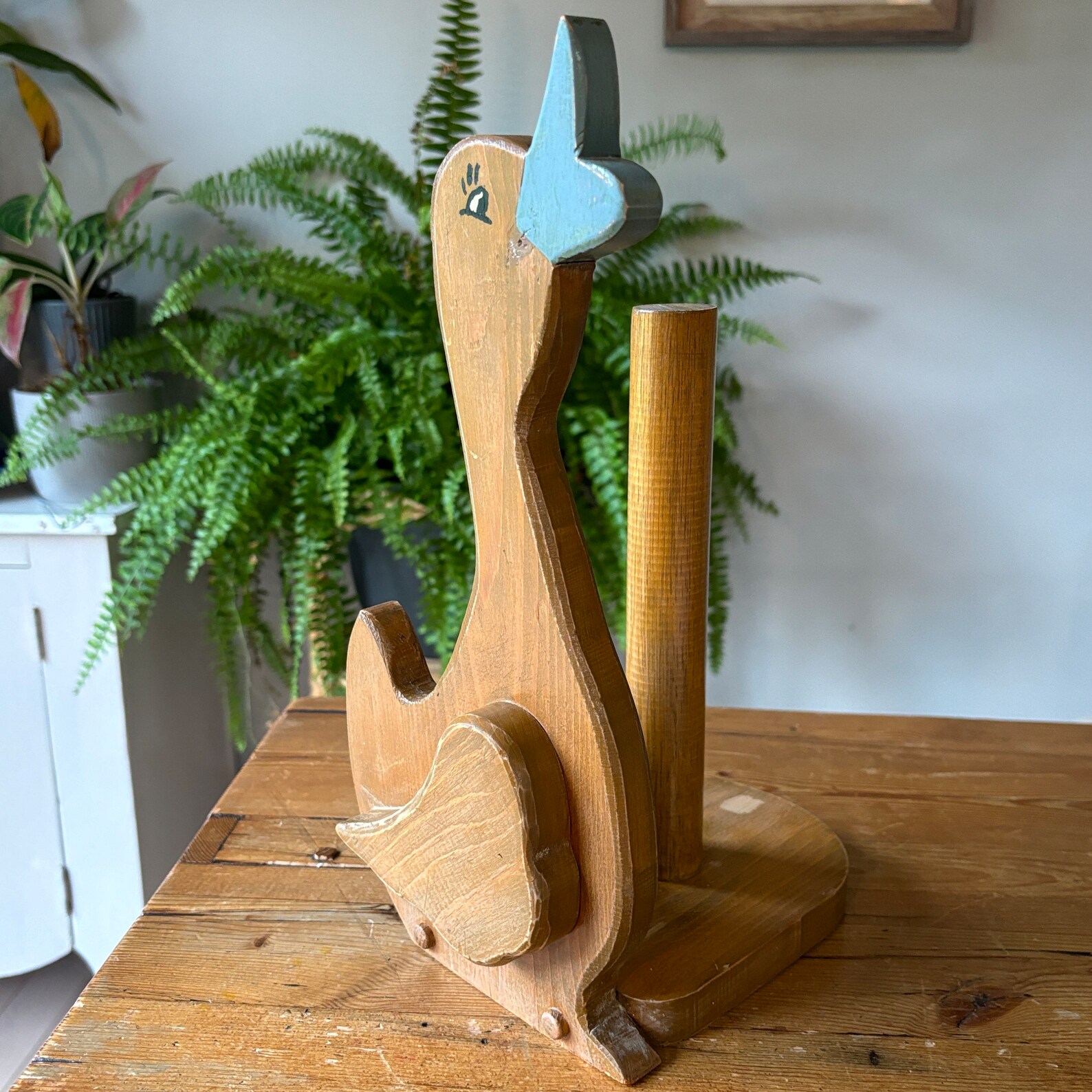 Goose Paper Towel Holder, Vintage Solid Wood Cut Out Goose, Duck Paper ...