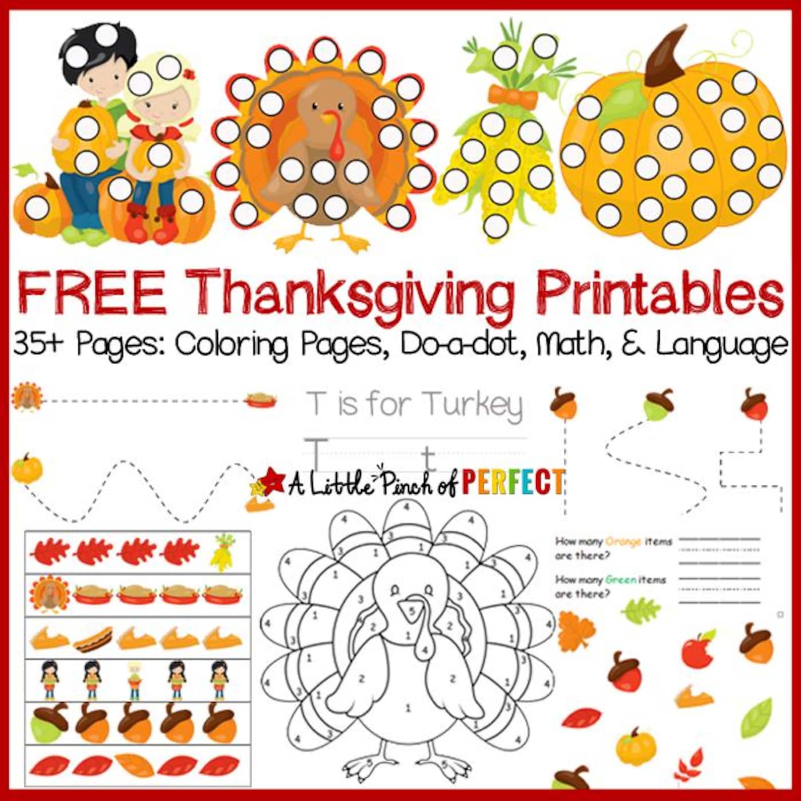 Thanksgiving Printable Activity Pack for Kids - Etsy